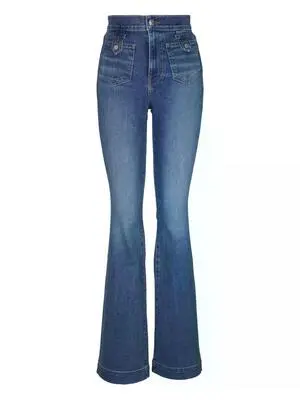 Veronica Beard Button-fly Flared Jeans