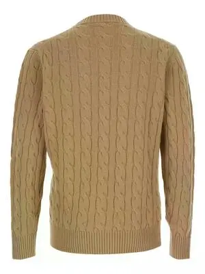 KANGRA Cable-knit Crew-neck Sweater - Neutrals