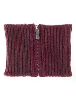 SA SU PHI Ribbed Zip Neck-warmer Scarf - Red