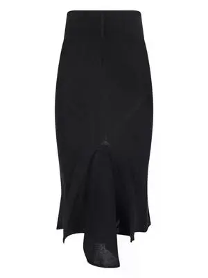Rick Owens Asymmetric Fishtail Midi Skirt