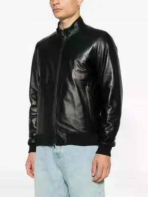 BARBA NAPOLI Dakota Leather Jacket - Black