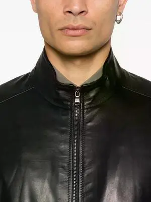 BARBA NAPOLI Dakota Leather Jacket - Black