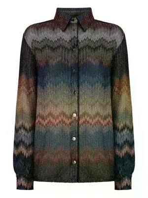 Missoni Chevron-pattern Metallic Shirt
