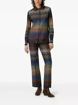 Missoni Chevron-pattern Metallic Shirt