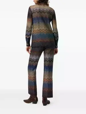 Missoni Chevron-pattern Metallic Shirt