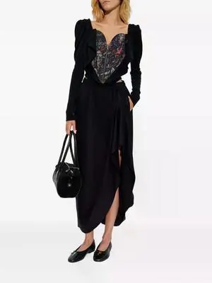 VIVIENNE WESTWOOD Bea Puff-sleeve Corset Top - Black