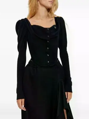 VIVIENNE WESTWOOD Bea Puff-sleeve Corset Top - Black