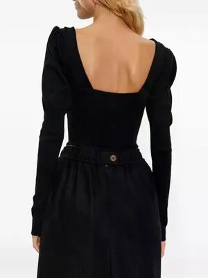 VIVIENNE WESTWOOD Bea Puff-sleeve Corset Top - Black