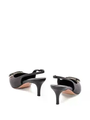 TWINSET Leather Slingback Pumps