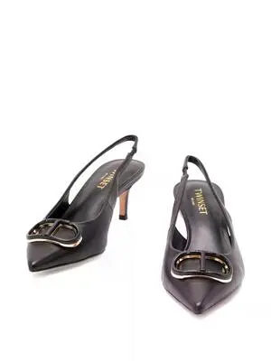 TWINSET Leather Slingback Pumps