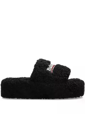 Balenciaga Logo-embroidered Platform Sandals - 1096