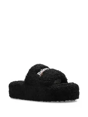 Balenciaga Logo-embroidered Platform Sandals
