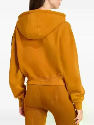 Adidas Logo-patch Zip-up Hoodie - Brown