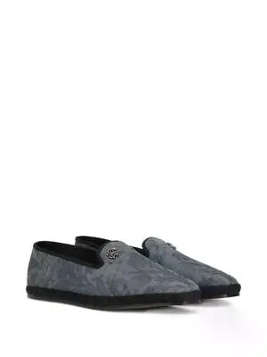 Roberto Cavalli Embossed Logo Loafers