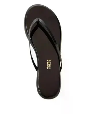 Tkees Lily Glossy Thong Sandals - Black