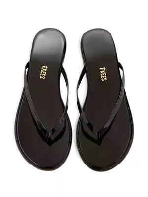 Tkees Lily Glossy Thong Sandals - Black