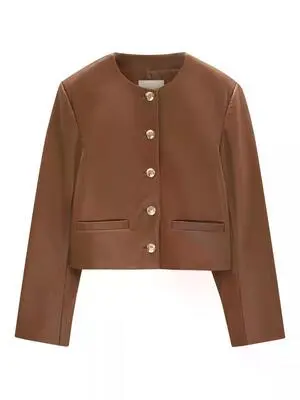 ANINE BING Button-fastening Leather Jacket