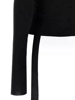 Rick Owens Ziggy Asymmetric-neckline Long-sleeve T-shirt - Black