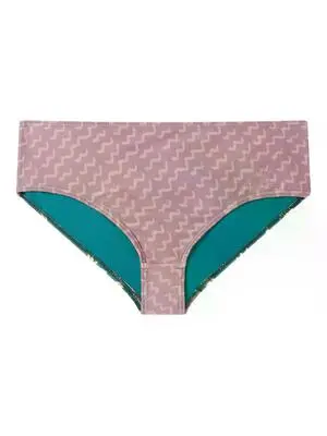 DONDE ESTEBAN Wave-print Reversible Bikini Bottom - Multicolour