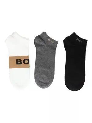 BOSS Logo Detail Ankle Socks - Black
