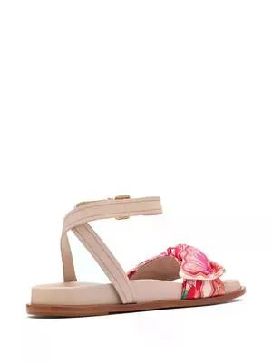Farm Rio Ankle-strap Bow Flat Sandals