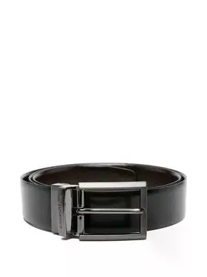 Karl Lagerfeld Reversible Leather Belt - Black
