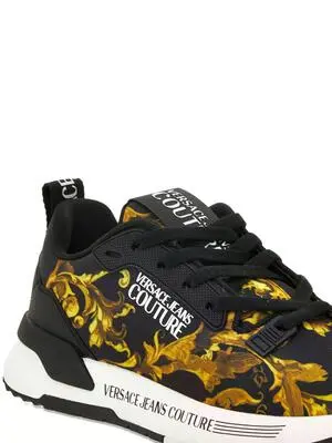 Versace Dynamic Baroque-print Sneakers - Black