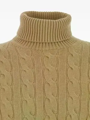 KANGRA Cable-knit Turtleneck Sweater - Neutrals