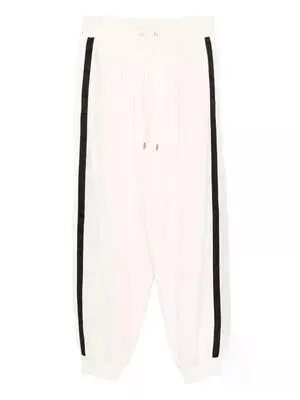 Liu Jo Side-stripe Cotton Trousers - White