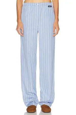 Miu Miu Pinstripe Pant - Celeste