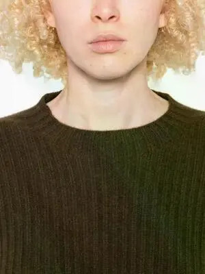 UMA WANG Ribbed Frayed-edge Jumper