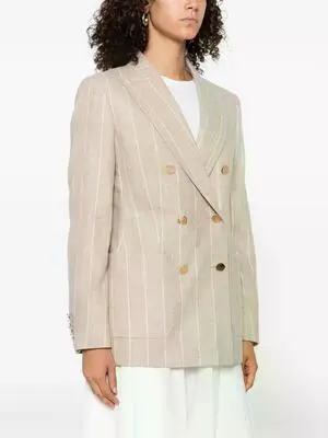 Max Mara Striped Double-breasted Blazer