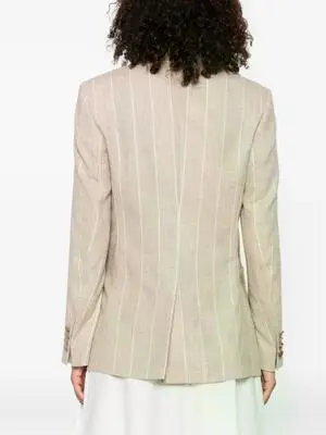 Max Mara Striped Double-breasted Blazer