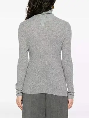 Fabiana Filippi Ribbed Turtleneck Sweater - Grey