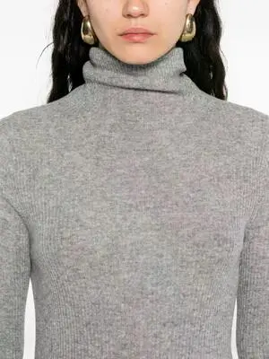 Fabiana Filippi Ribbed Turtleneck Sweater - Grey
