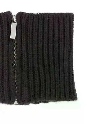 SA SU PHI Ribbed Zip-fastening Neck-warmer Scarf - Brown