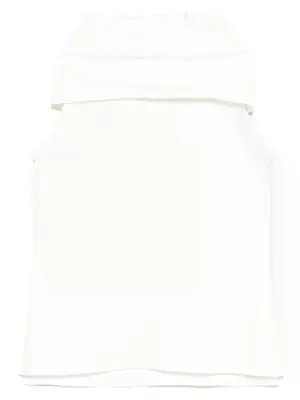 Another Tomorrow Cowl-neck Sleeveless Blouse - White