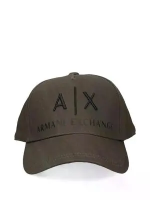 Armani Exchange Logo-embroidered Baseball Cap - Brown