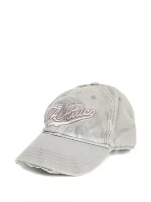 Attico Frayed-edge Baseball Cap - Grey