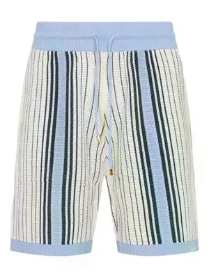 Amiri Striped Knit Deck Shorts - Blue