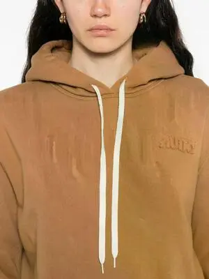 AUTRY Logo-embroidered Hoodie - Brown