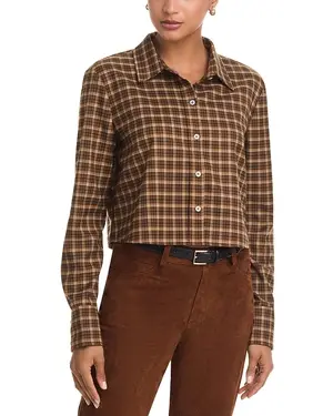 WAYF Clover Cropped Shirt