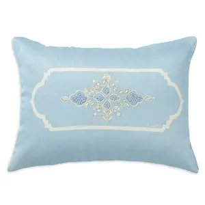 VVYOM Embroidered Accent Cushion, 13 X 20 - Aquamarine