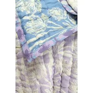 VVYOM Lilac Bloom Handcrafted Cotton Quilt, King