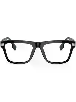 Burberry Logo-print Square-frame Eyeglasses - Black