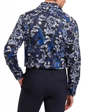 Ted Baker London Holiway Floral Geometric Print Smart Shirt