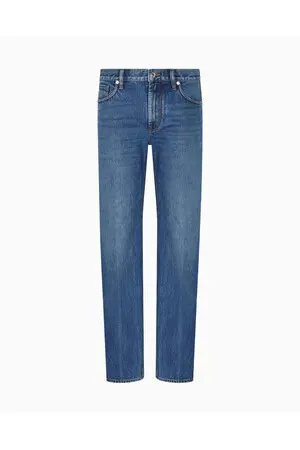 Emporio Armani J76 Straight-fit Denim Jeans - Blue