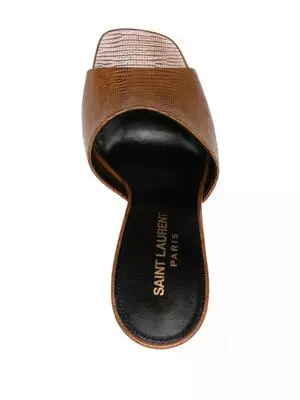 Saint Laurent 145mm Lizard-effect Mules