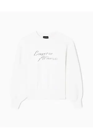 Emporio Armani Embroidered Sweatshirts Hoodies For Women