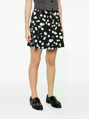 Marella Pleated Ball-print Mini Skirt